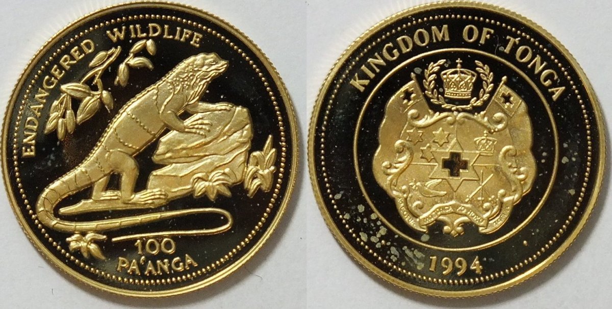 Tonga 100 Paanga 1994 7,78 g .583 Gold, Auflage: 2000 Stück pp | MA-Shops