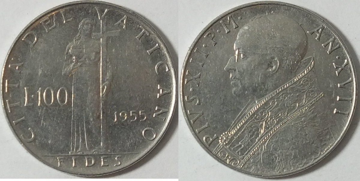 Vatikan 100 Lire 1955 ss | MA-Shops