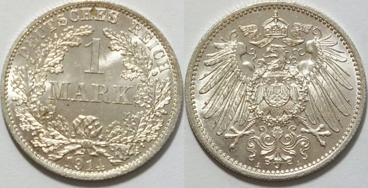 Kaiserreich 1 Mark 1914 A fast st | MA-Shops