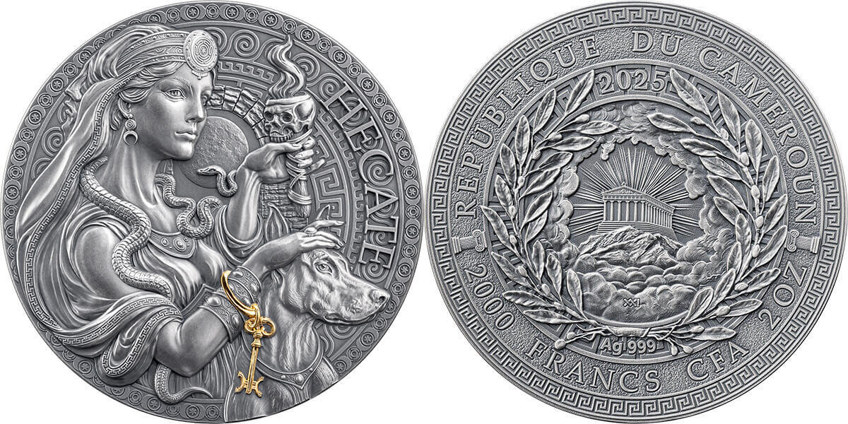 Cameroon 2000 francs 2025 Hecate - The Great Greek Mythology 2 oz ...