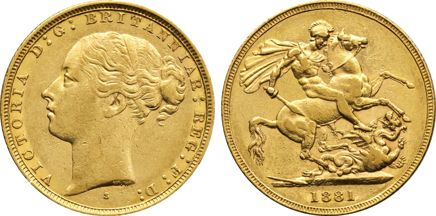 Australia Sovereign 1881-S Victoria XF/AU | MA-Shops