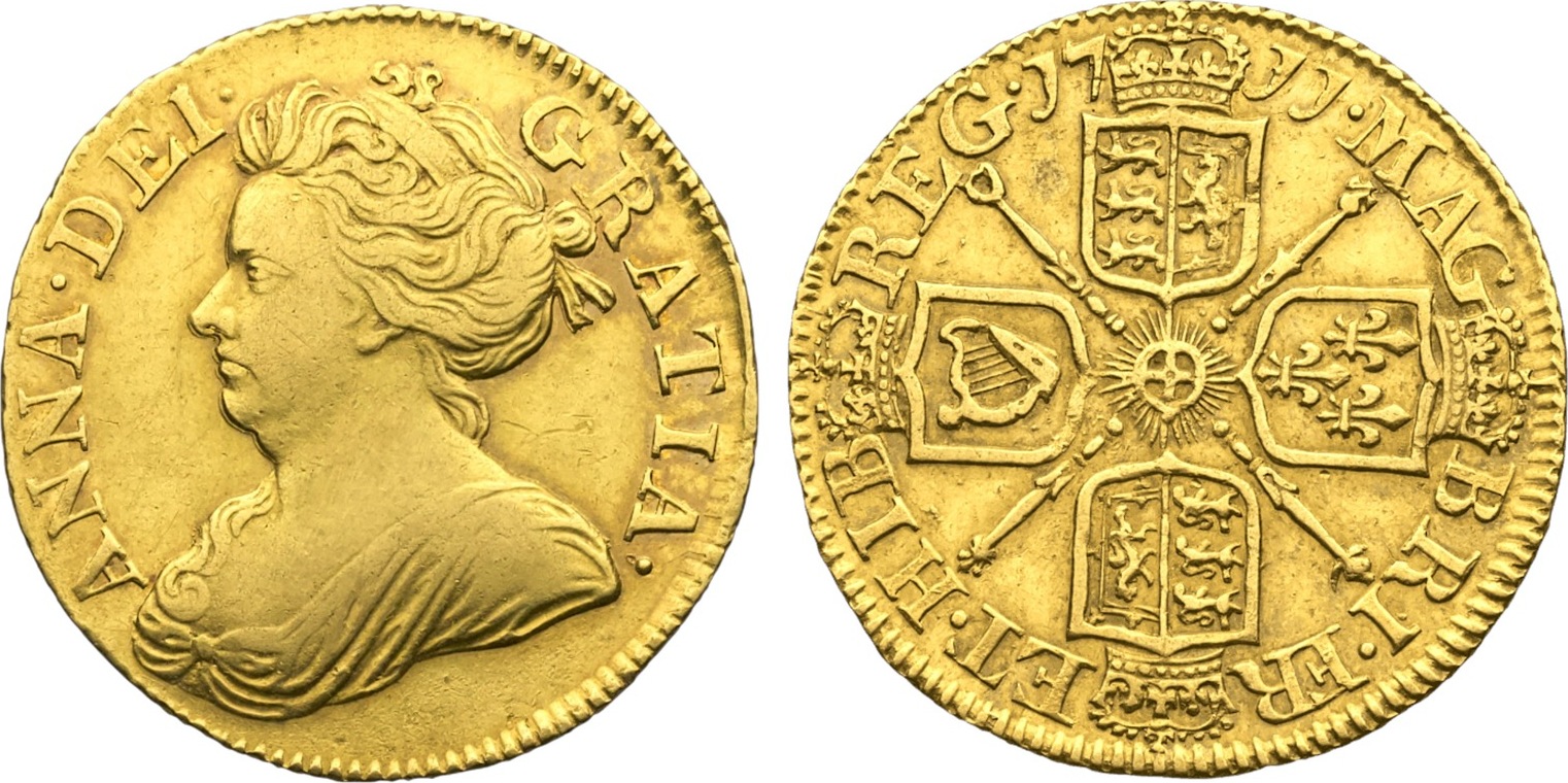 Great Britain Half Guinea 1711 Anne XF/AU | MA-Shops