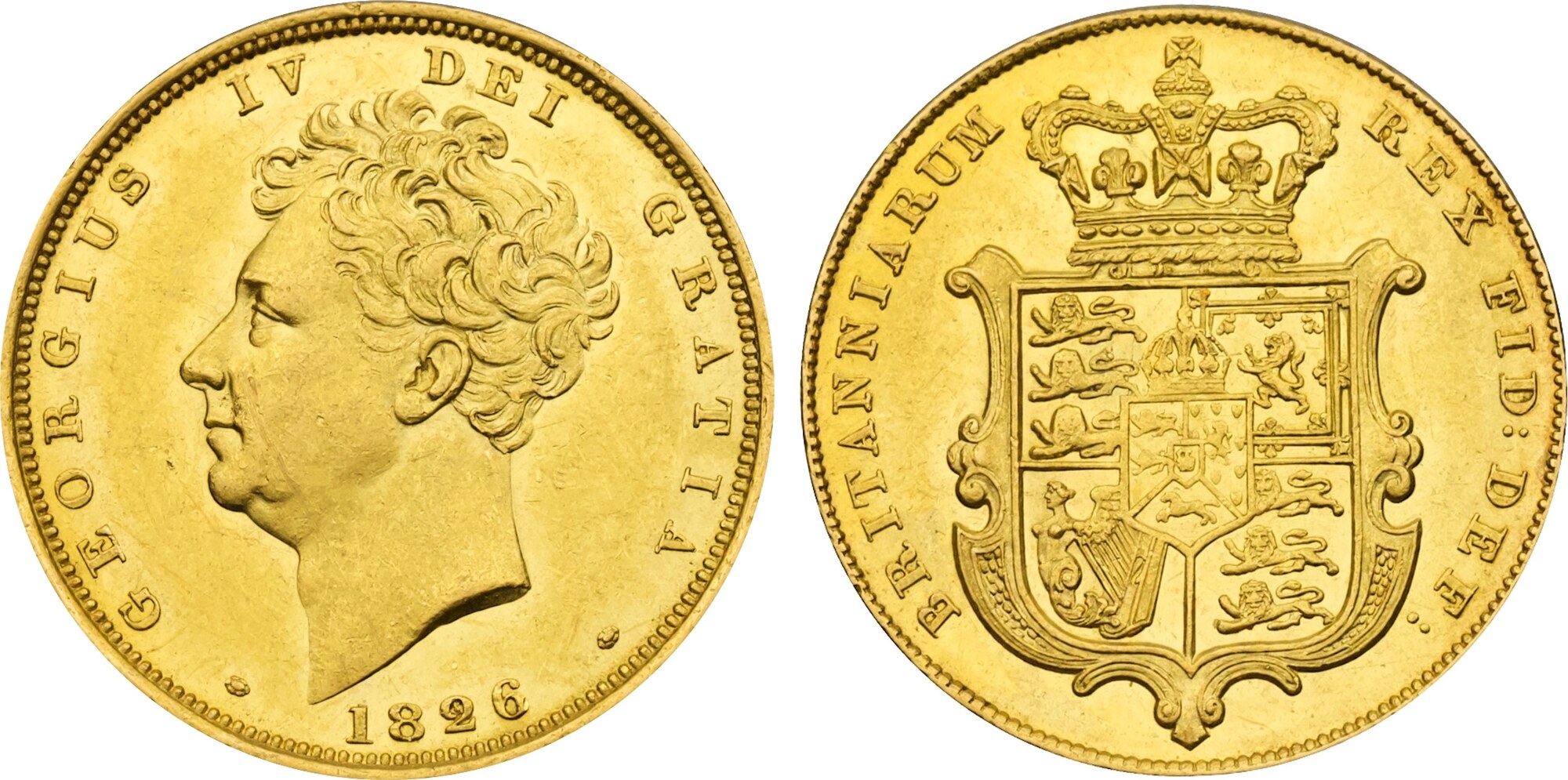Great Britain Sovereign 1826 George IV AU/UNC | MA-Shops