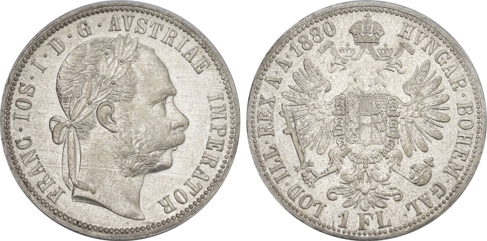 Austria Florin 1880 Franz Joseph I AU/UNC | MA-Shops