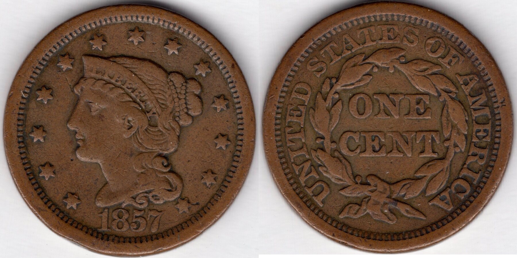 USA 1857 copper Large US Cent (L57) | MA-Shops