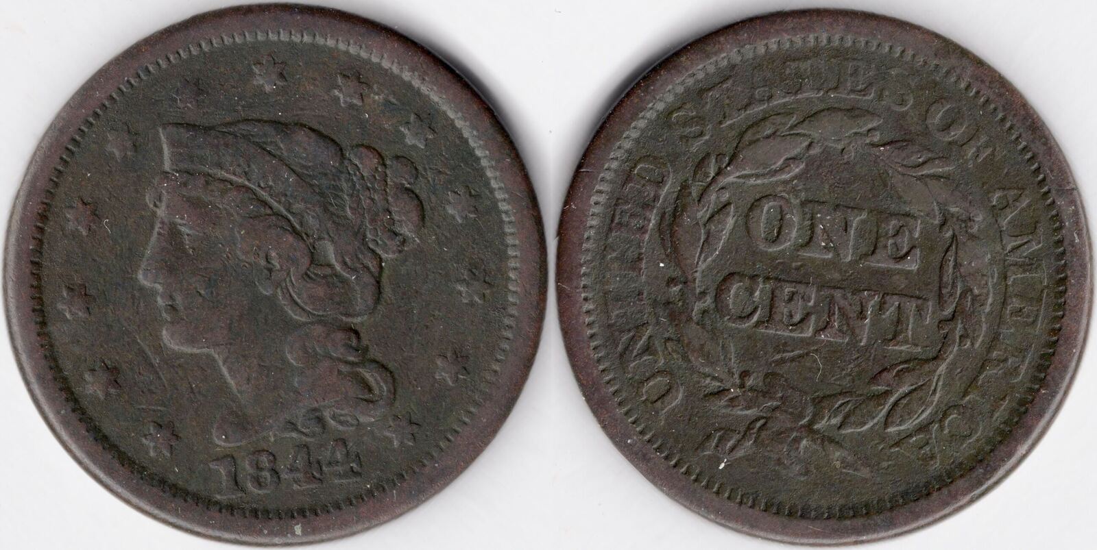 USA 1844 copper Large US Cent (L44) | MA-Shops