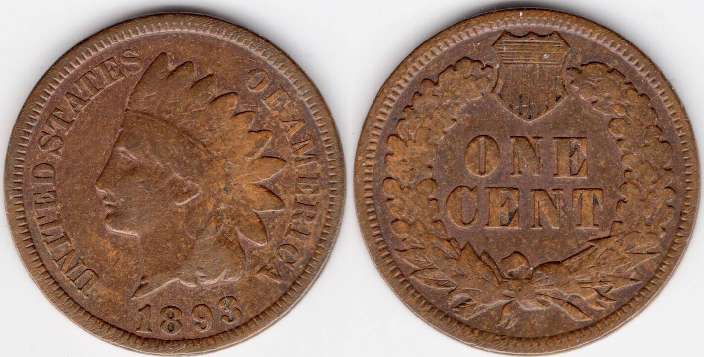 USA 1893 Indian Head penny (I93) | MA-Shops