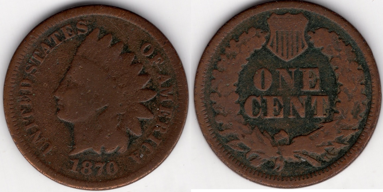 USA Indian Head penny 1870 | MA-Shops