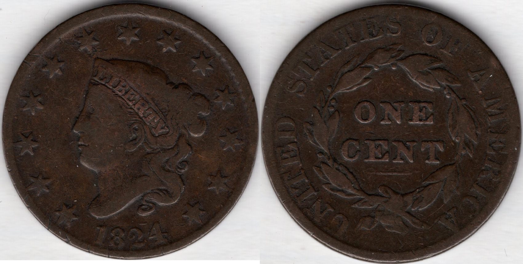USA 1824 copper Large US Cent | MA-Shops