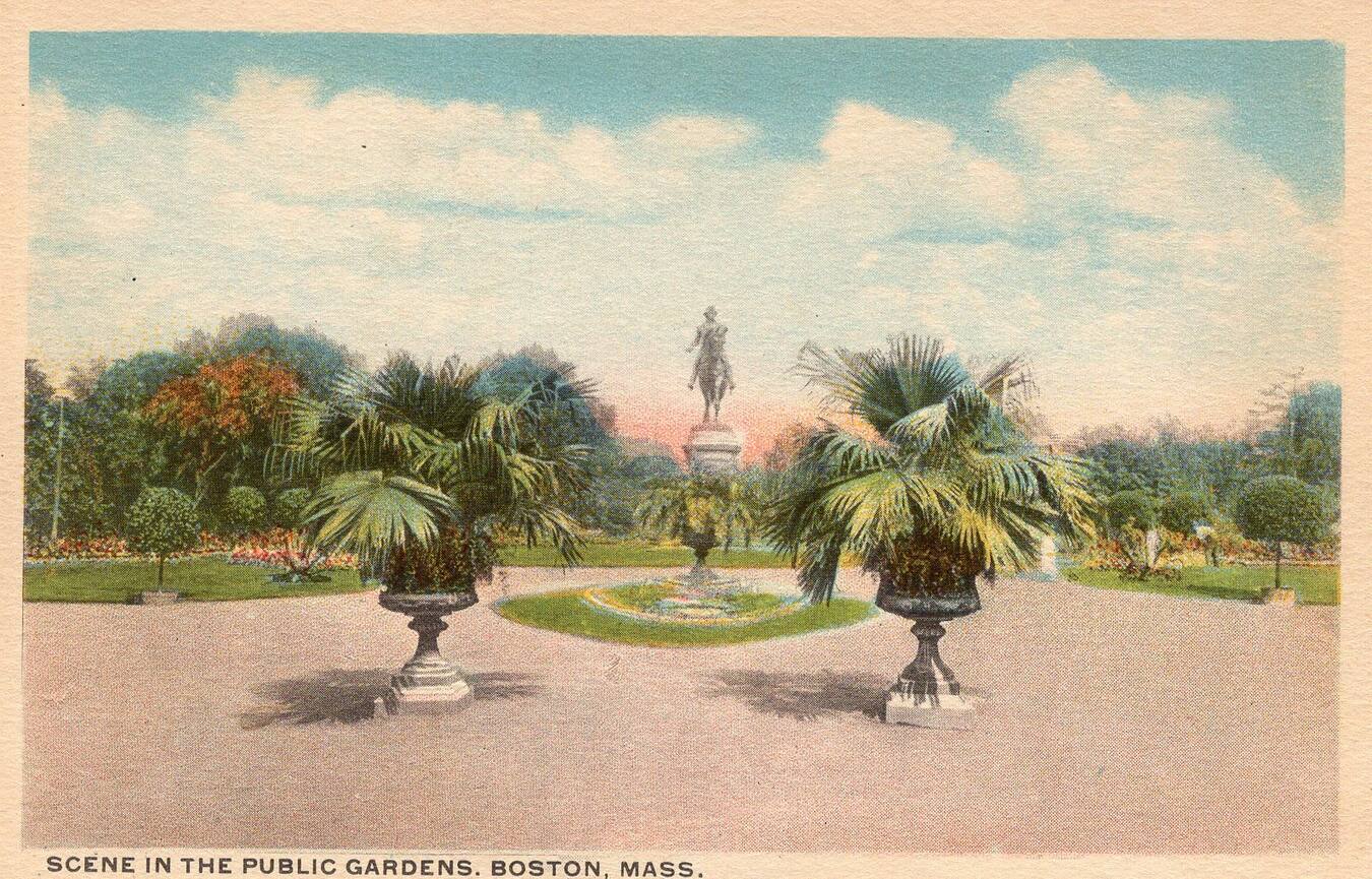 USA early 1900s Boston Gardens vintage postcard | MA-Shops