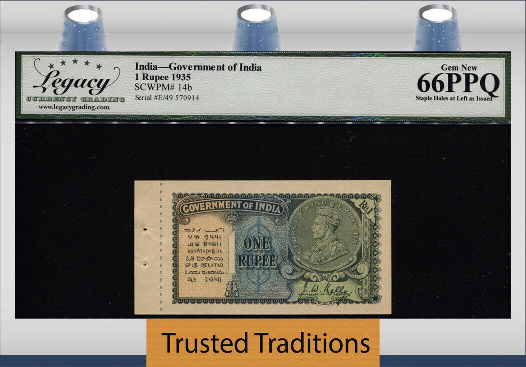 Welt Banknoten 1 RUPEES 1935 TT PK 14b INDIA GOVERNMENT OF INDIA ...