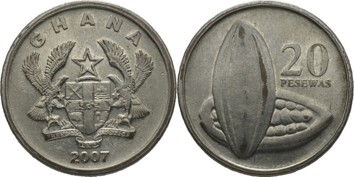 Ghana 20 Pesewas 2007 SS | MA-Shops