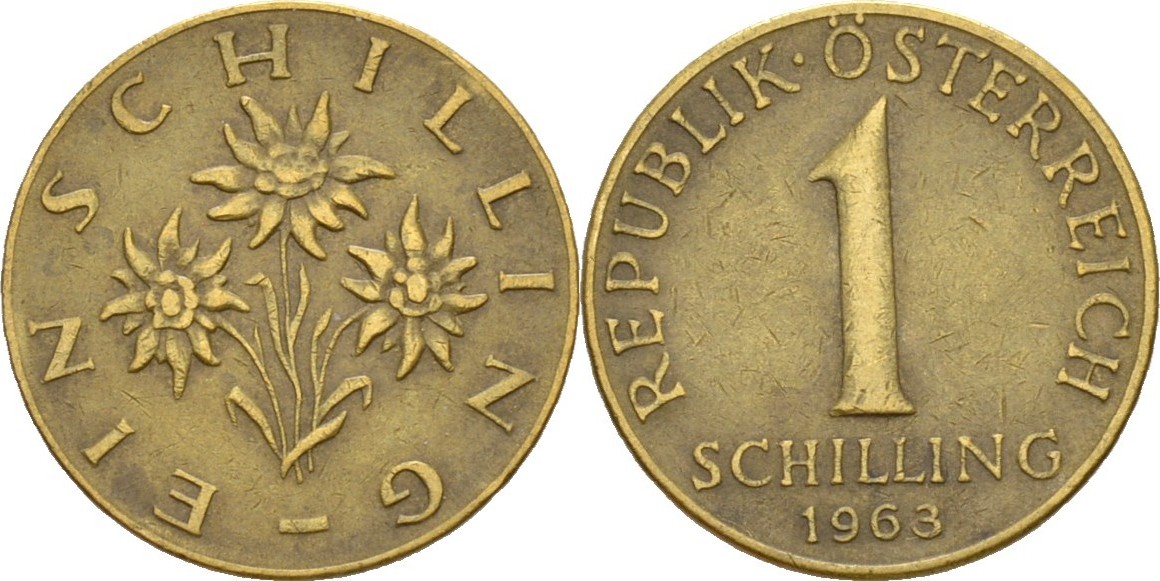 Österreich 1 Schilling 1963 VZ | MA-Shops