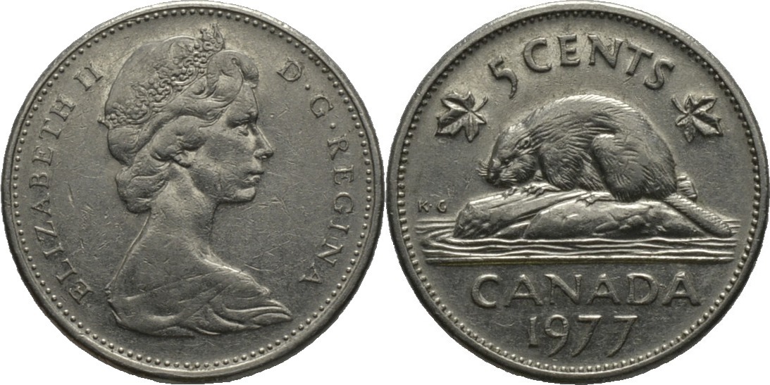 Kanada 5 Cents 1977 VZ MA Shops Kanada 5 Cents 1977 VZ MA Shops
