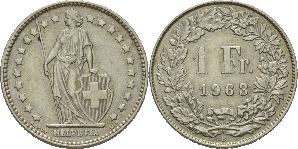 Schweiz 1 Franken 1963 B VZ | MA-Shops