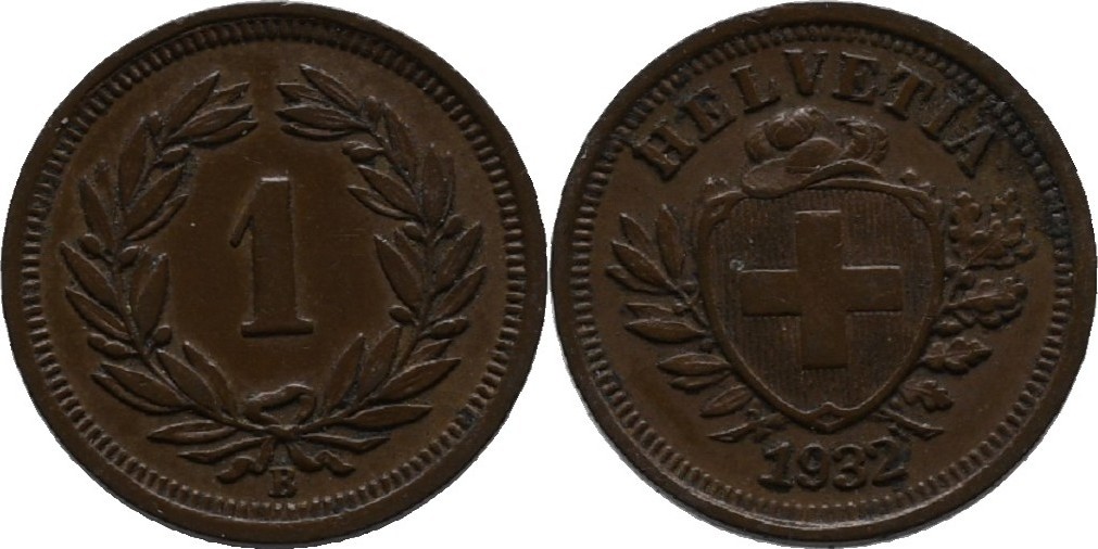 Schweiz 1 Rappen 1932 VZ+ | MA-Shops