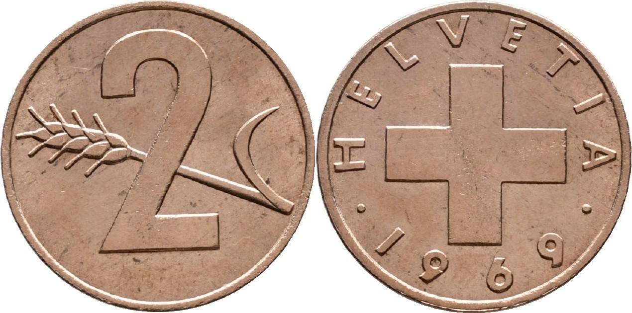 Schweiz 2 Rappen 1969 VZ | MA-Shops
