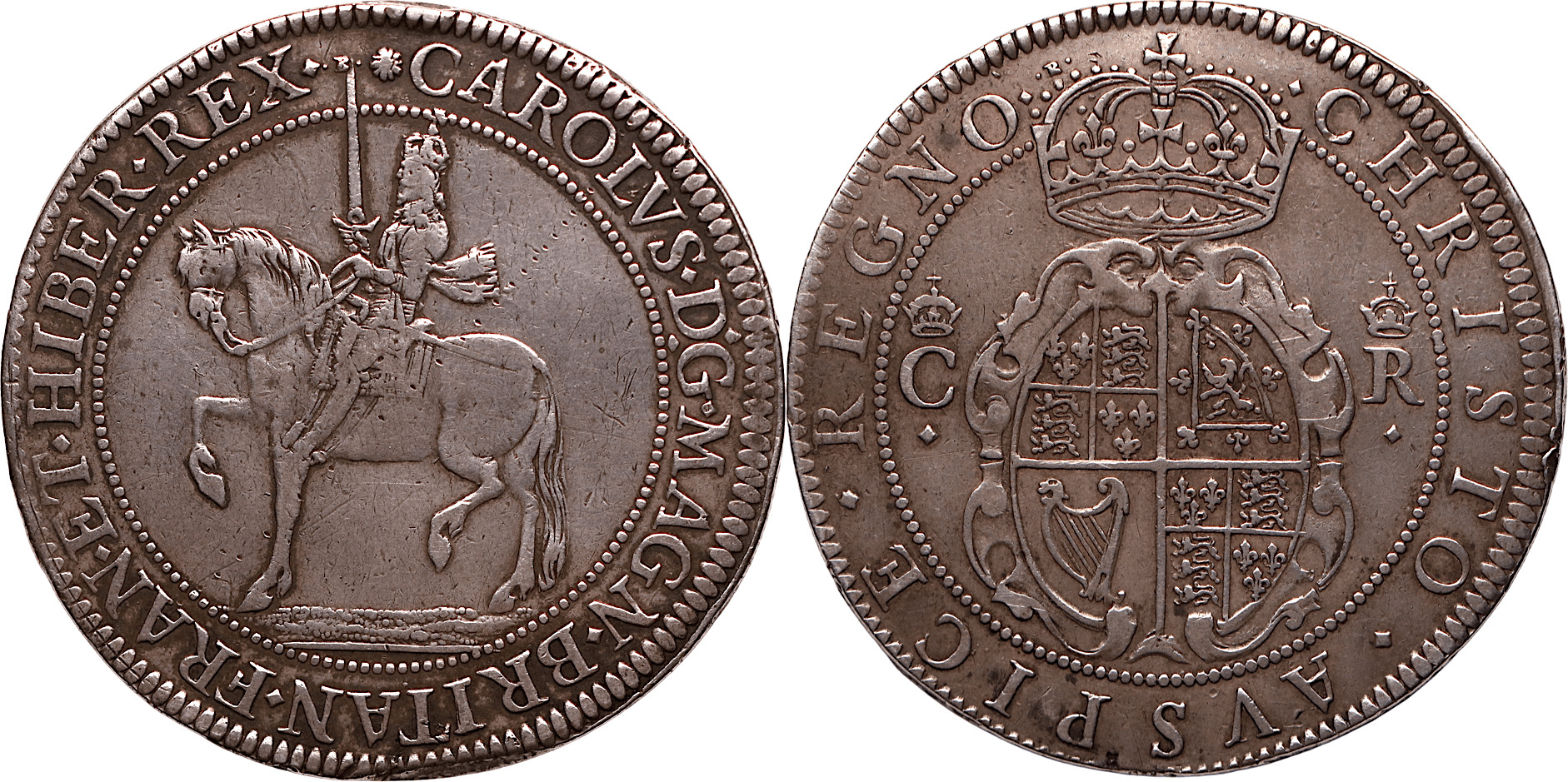 United Kingdom Crown|Hammered Silver 1631 Crown Charles I Scarce | MA-Shops