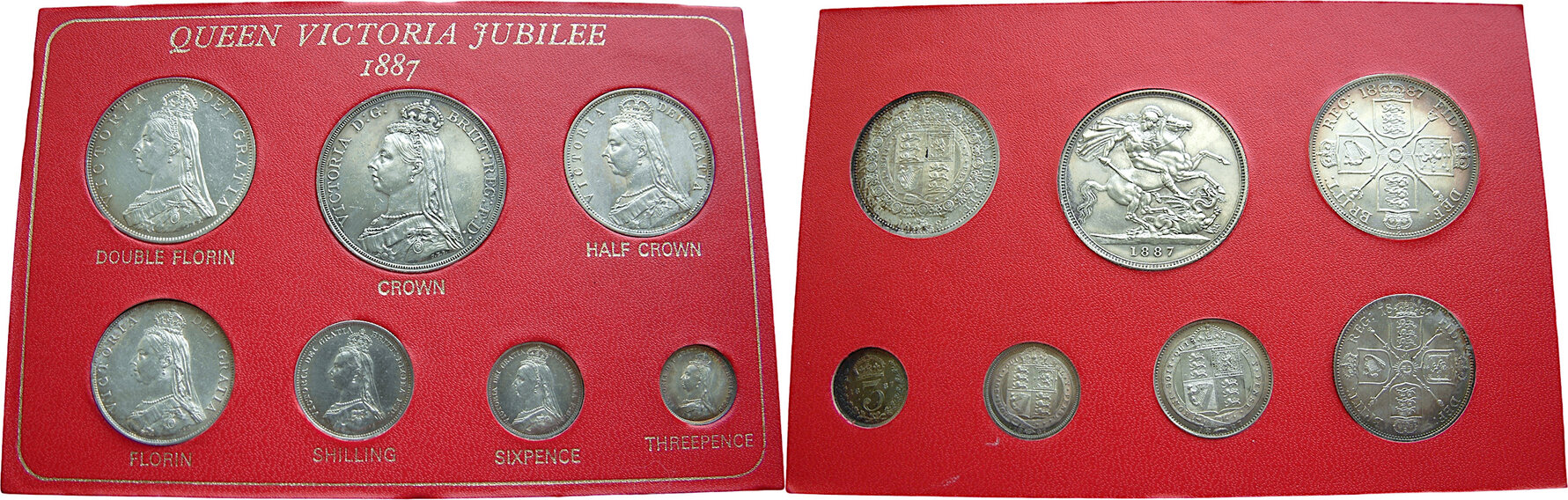 United Kingdom Coin Sets 1887 Jubilee Silver Coin Set Victoria | MA-Shops