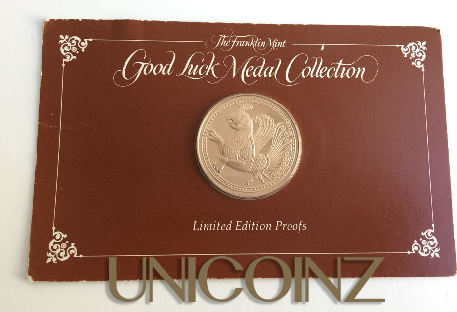 USA P3041] Pahlavi Bronze Good Luck Bronze Proof Medal SIMURGH 1976 ...
