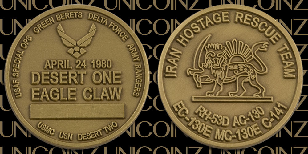 1980 United States, Iran Hostage Rescue Team Commemorative Medal ...