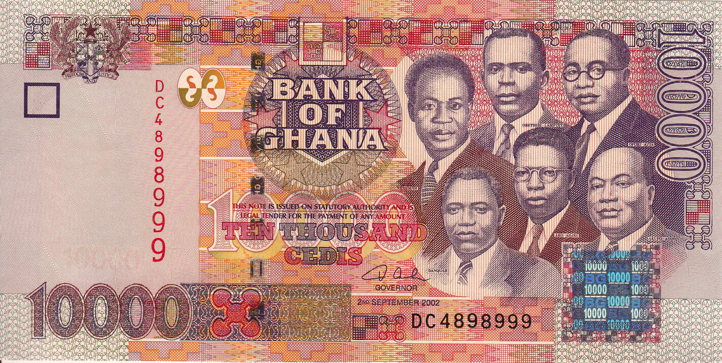 Ghana 10 000 Cedis 2002 LEADERS P 35a Unz MA Shops ghana-10-000-cedis-2002-leaders-p-35a-unz-ma-shops