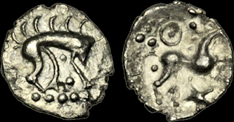 CELTIC BRITAIN CE-UBTK - ICENI - AR Half-unit, VERY-RARE and as struck ...