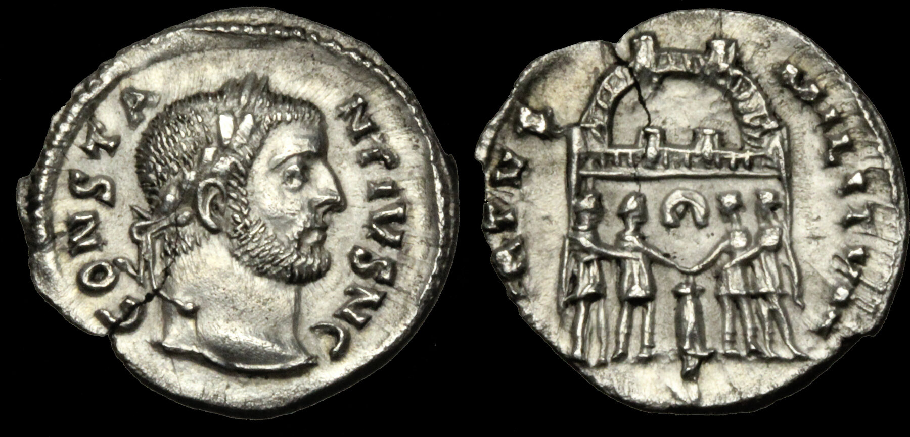 ROMAN IMPERIAL LT-FTUD - CONSTANTIUS I, Caesar - AR Argentius, RARE ...