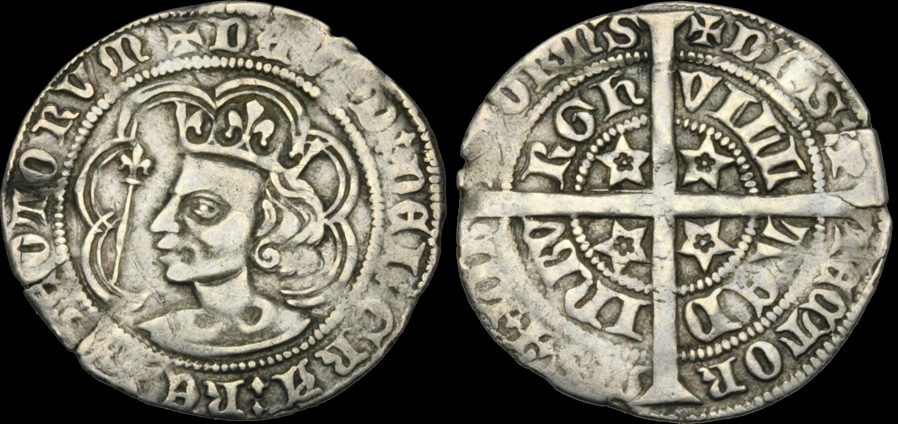 SCOTLAND SC-QBWJ - DAVID II - 2nd Issue Groat, full flan with a ...