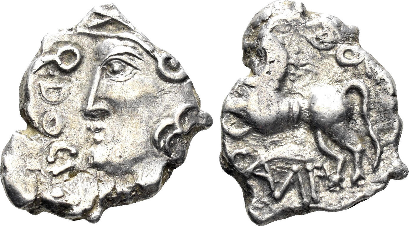 GREEK AR Quinarius Northeast Gaul. Sequani. 1st century BC. (1.95g ...