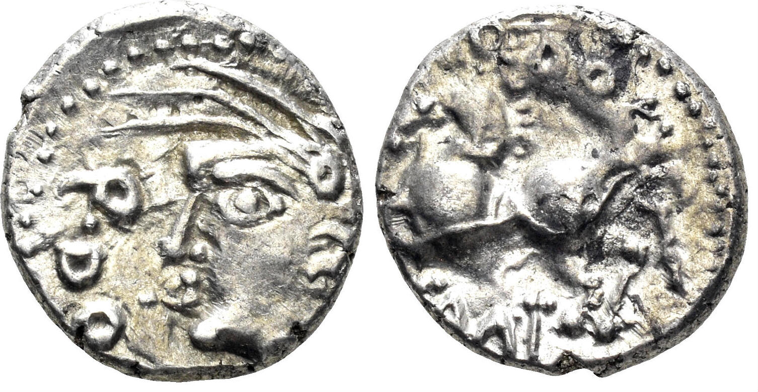 GREEK AR Quinarius Northeast Gaul. Sequani. 1st century BC. (2.01g ...