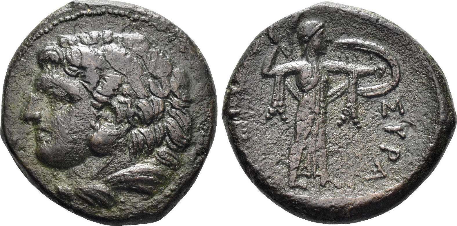 Diverse 278-276 v. Chr. Sicily, Syracuse. Pyrrhos, 278-276 BC. AE 24mm ...
