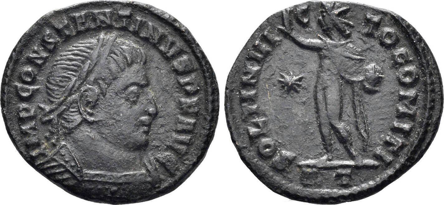 ROMAN AE Follis 316 n. Chr. Constantine I 'the Great'. 307-337 AD. (3 ...