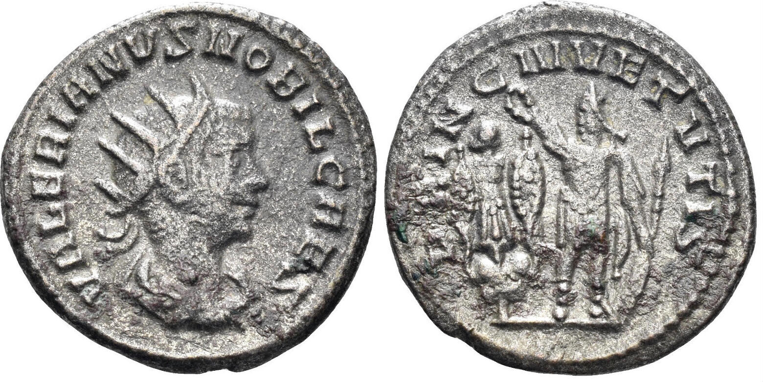 ROMAN 256 Valerian II, as Caesar. 256-258 AD. BI Antoninianus (3.98g ...
