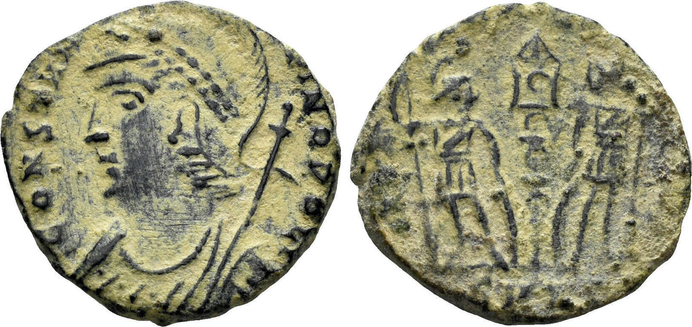NEW AE Follis City Commemorative. 330-354 AD. (1.54g, 15mm). Heraclea ...