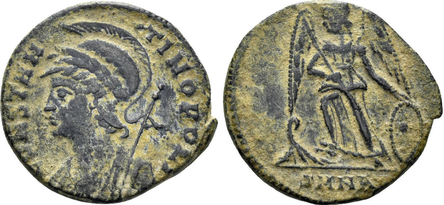 NEW AE Follis City Commemorative. 330-354 AD. (2.29g, 17mm). Nicomedia ...