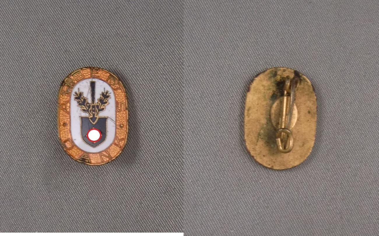 3.Reich 1933-1945 ARBEITSDIENST EHRENNADEL -Arbeits Dank- | MA-Shops