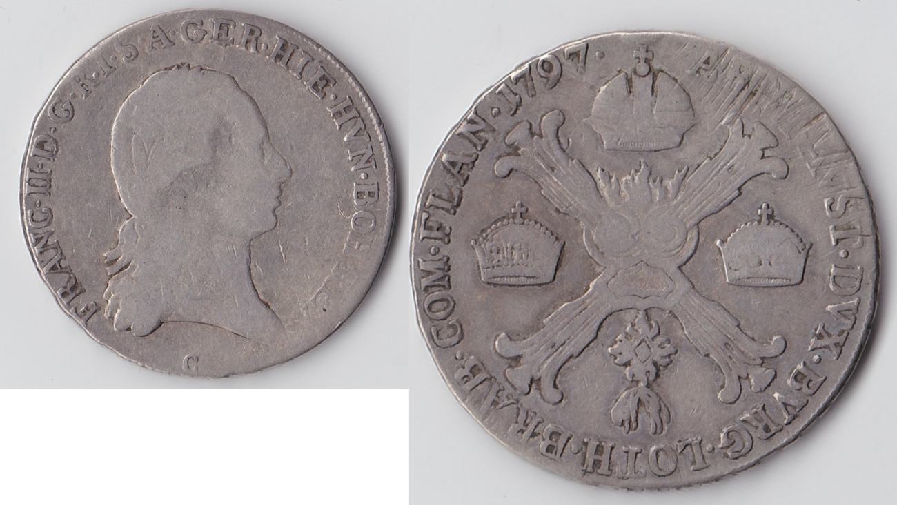 RDR, Haus Habsburg 1/2 Taler 1797 C Franz II. ss | MA-Shops