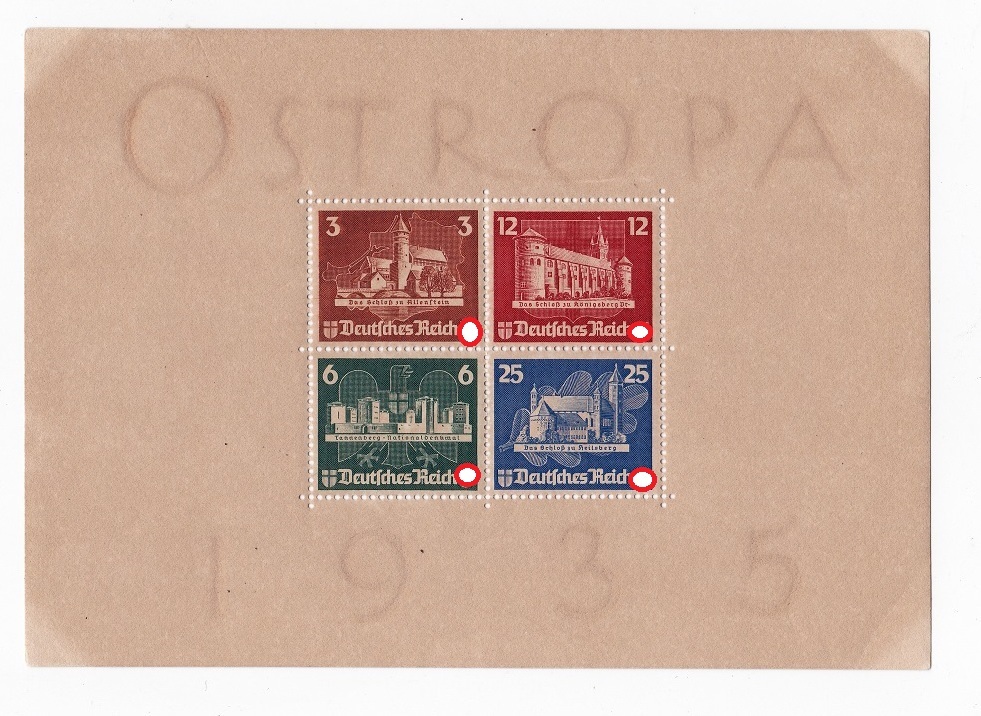 Deutsches Reich 1935 Ostropa-Block mit Originalgummi | MA-Shops