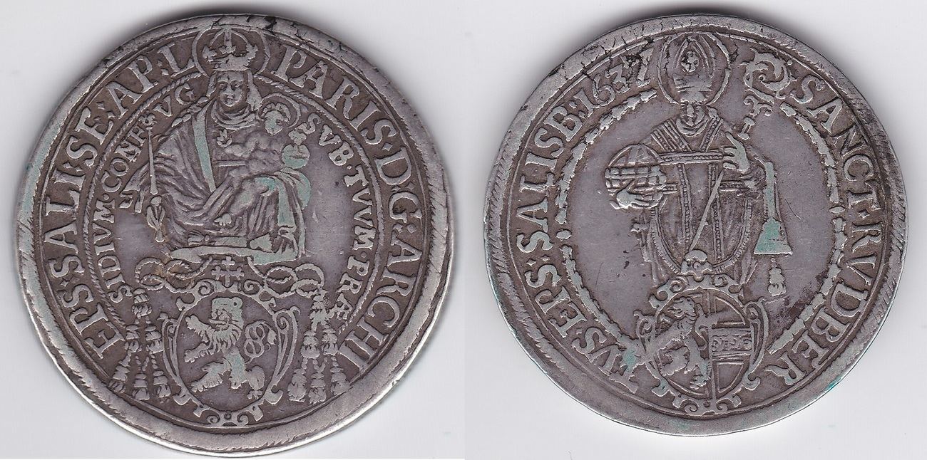 Salzburg, Österreich Taler 1637 Paris von Lodron ss-vz | MA-Shops