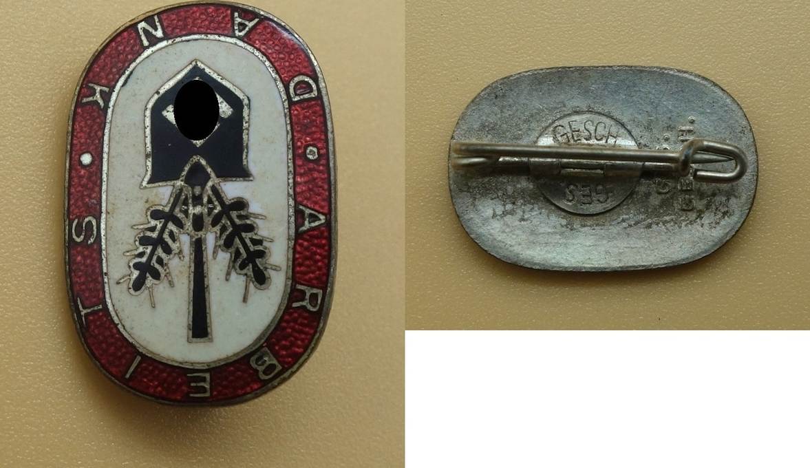 3.Reich 1933-1945 RAD - Arbeits Dank - emailliert- | MA-Shops