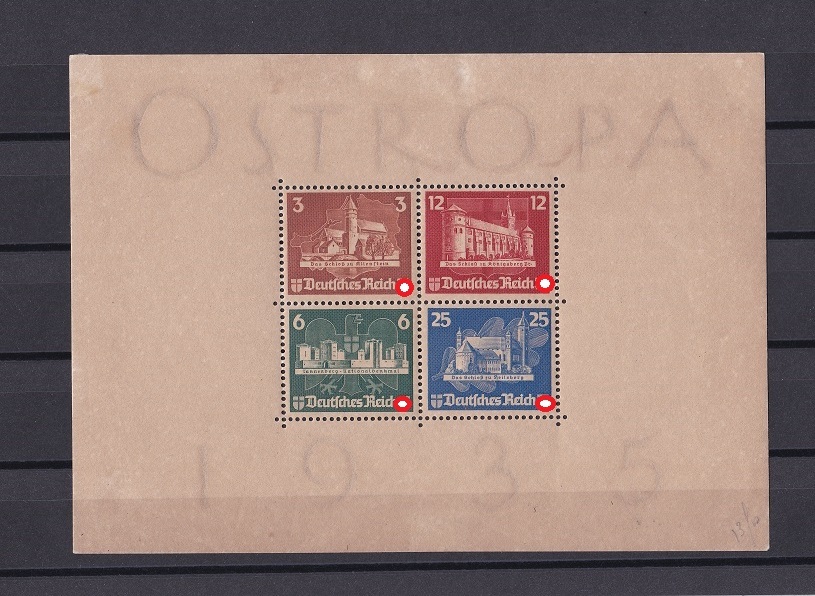Deutsches Reich 1935 OSTROPA-Block Falz mit Originalgummi | MA-Shops
