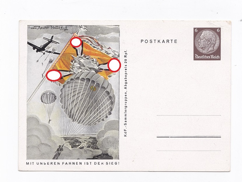 Deutsches Reich 1939-1945 Propaganda-Postkarte - Mit unseren Fahnen ist ...