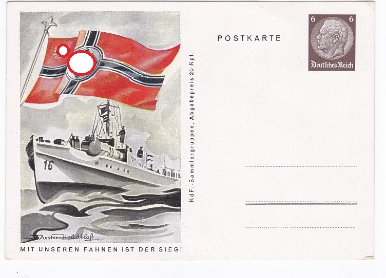 Deutsches Reich 1939-1945 Propaganda-Postkarte - Mit unseren Fahnen ist ...