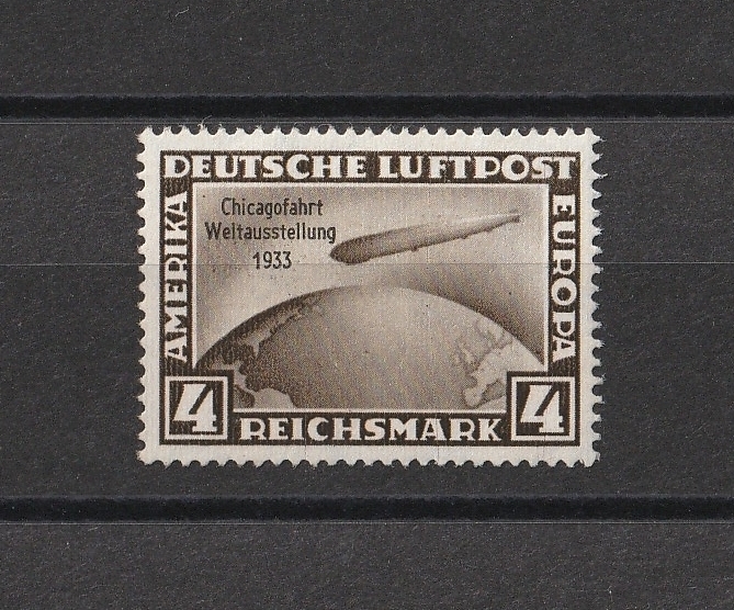 Deutsches Reich 4 RM 1933 Chicagofahrt - Weltausstellung postfrisch ...