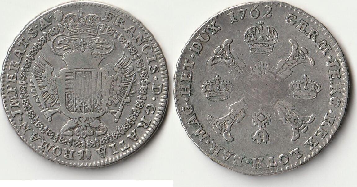 RDR Kronentaler 1762 Brüssel Franz I. (1745-1765) ss | MA-Shops
