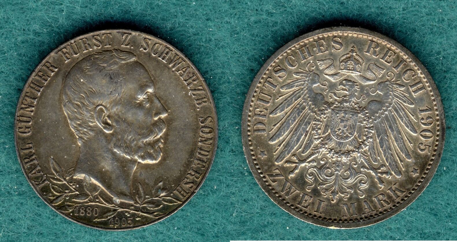 Schwarzburg-Sondershausen 2 Mark 1905 Karl Günther (1880-1909) ss/vz | MA-Shops