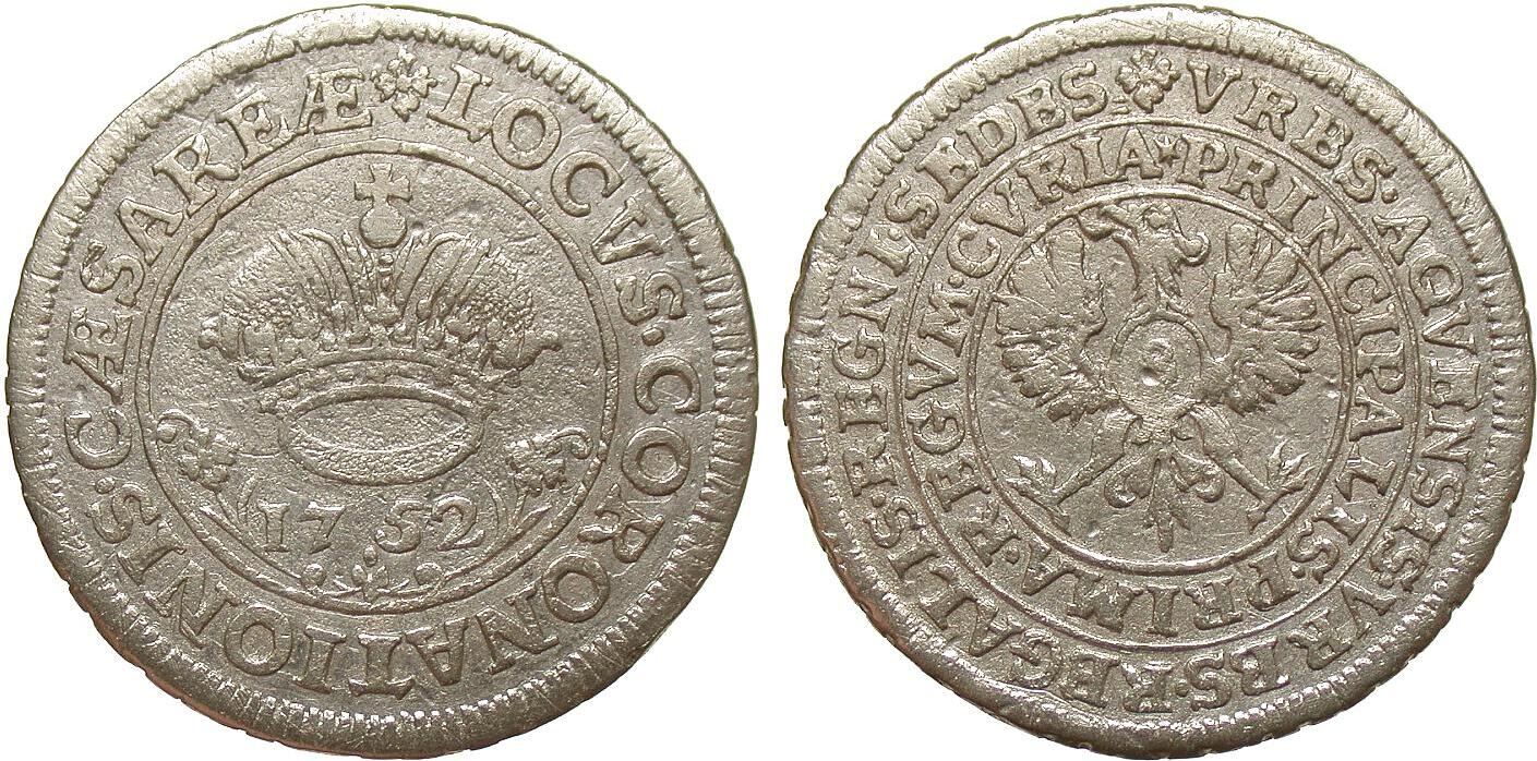 Altdeutschland bis 1871 Ratszeichen Aachen zu 8 Mark / Marck 1752 ...