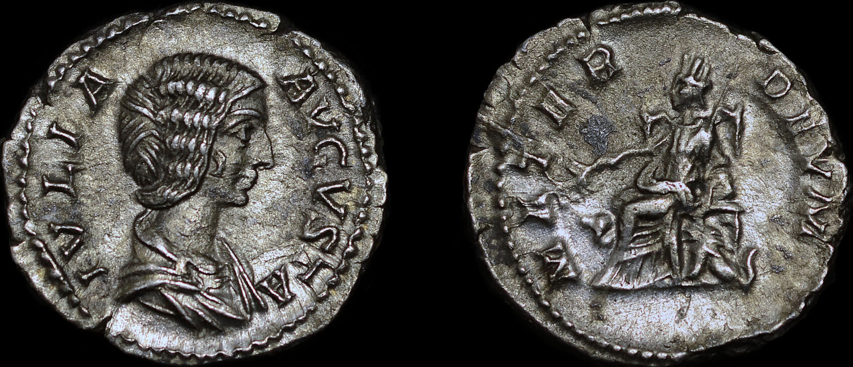 ANCIENT ROME 193-211 JULIA DOMNA, WIFE OF SEPTIMIUS SEVERUS, SILVER ...