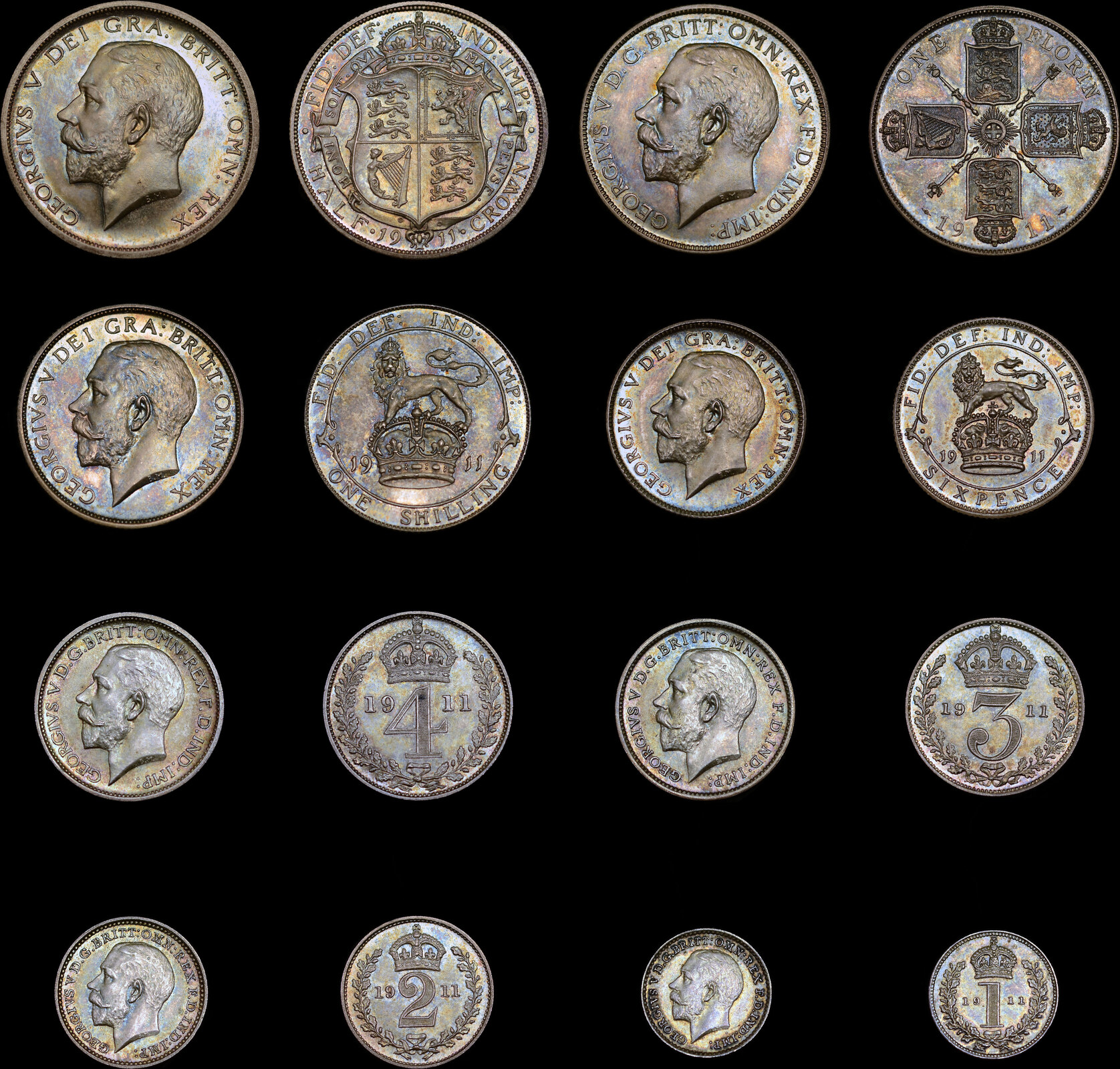 GREAT BRITAIN GEORGE V, 1911 PROOF SILVER SET | MA-Shops